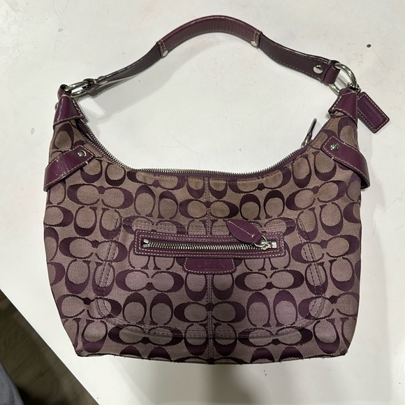 Coach | Bags | Coach Medium Hobo Signature Jacquard Purple | Poshmark